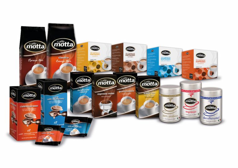 Caffè Motta product lineup. Coffee pods, ground coffee, espresso, and ...