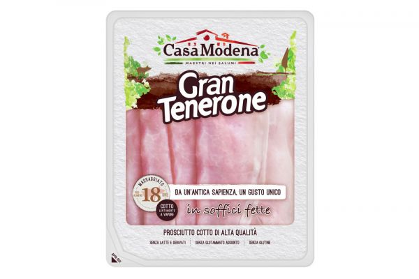 Casa Modena Gran Tenerone cooked ham slices in package. High-quality ...