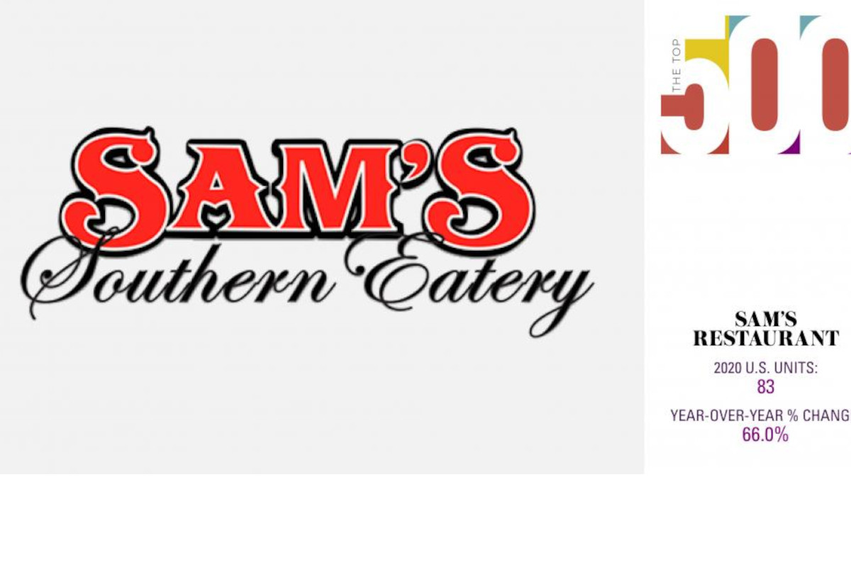 Sam's Southern Eatery Restaurant logo. Top 500 restaurant, 83 U.S ...