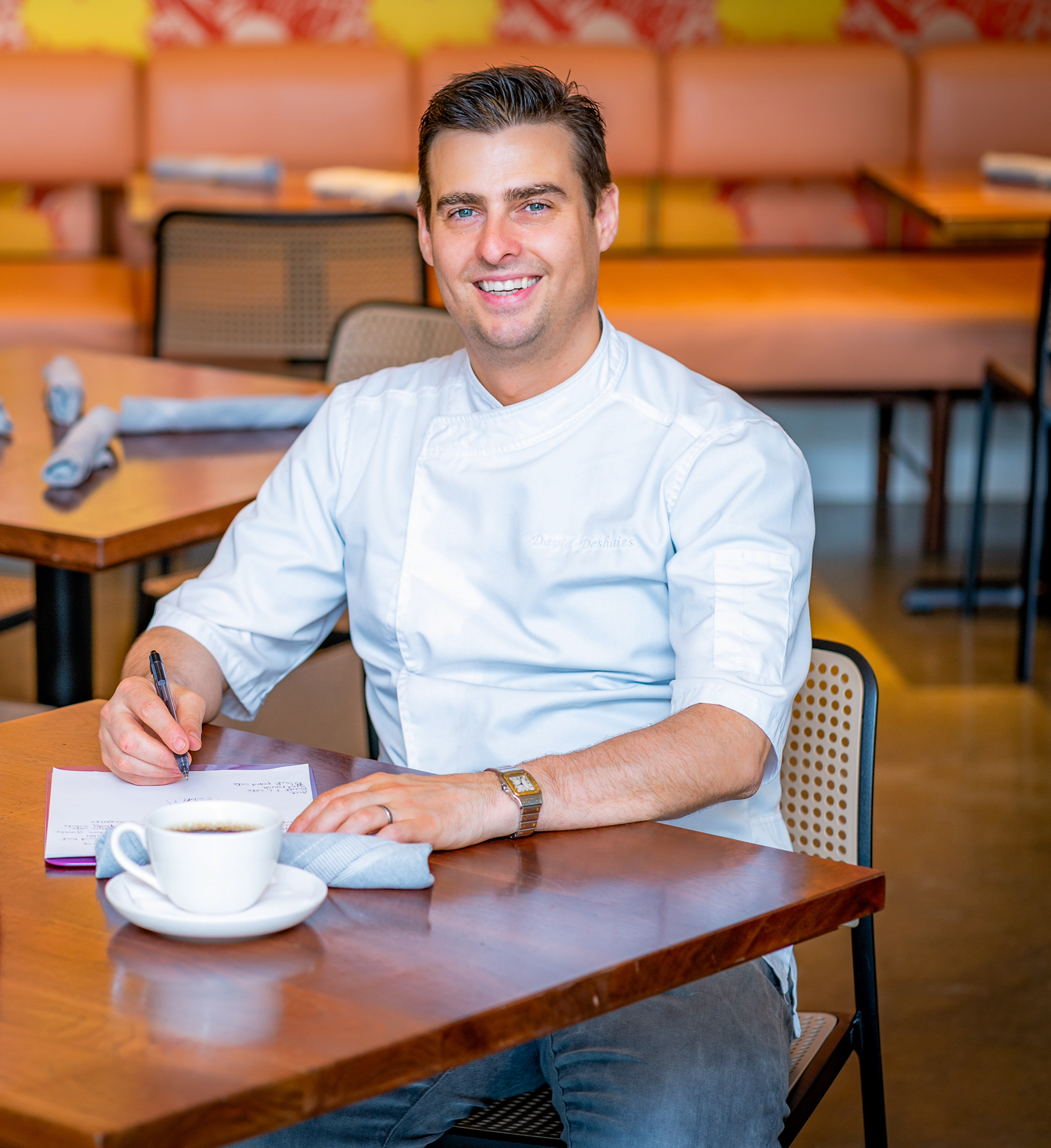 Chef David at L'Ardente, a new Italian restaurant in DC. He is writing ...