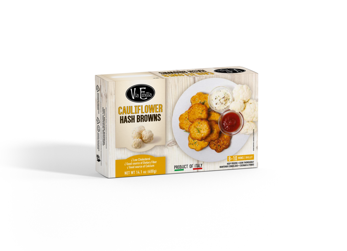 Via Emilia Cauliflower Hash Browns. Italian food award nominee. Frozen ...
